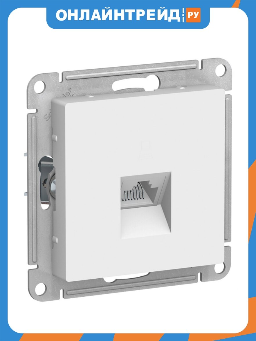 Розетка компьютерная RJ45 Systeme Electric (schneider Electric) SCHNEIDER ELECTRIC AtlasDesign, кат. 5Е, механизм, белый