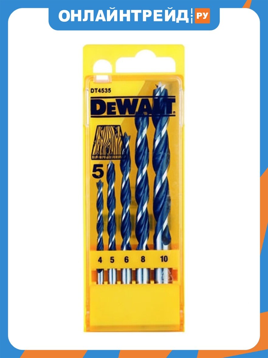 Набор сверл по дереву Dewalt DT 4535