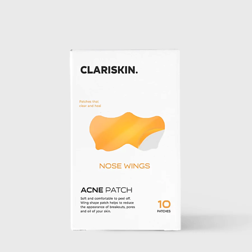 CLARISKIN Nose Wings Гидроколлоидные патчи для носа от акне и воспалений, 10 шт.