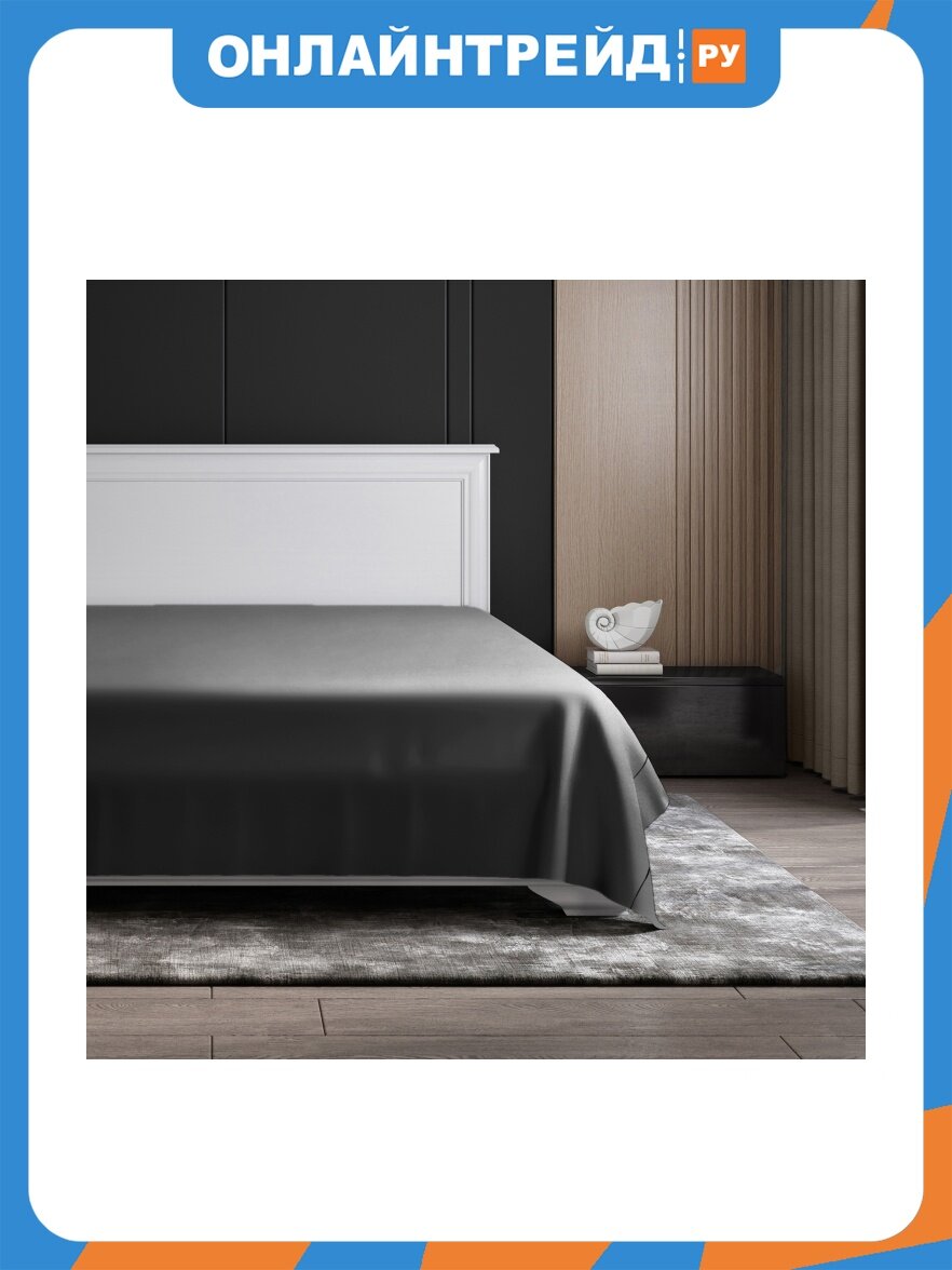 Простыня классическая Soft Silver 260х270 см King Size Серый космос (графитовый), 925452