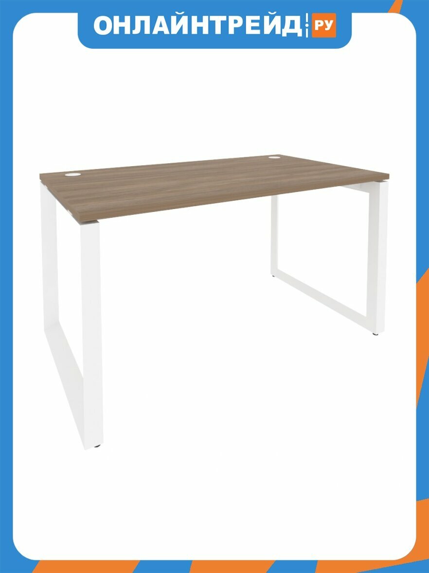 Стол рабочий Riva CHAIR на О-образном м/к O. MO-SP-3.8 Дуб аризона/Белый металл 1380*800*750 Onix