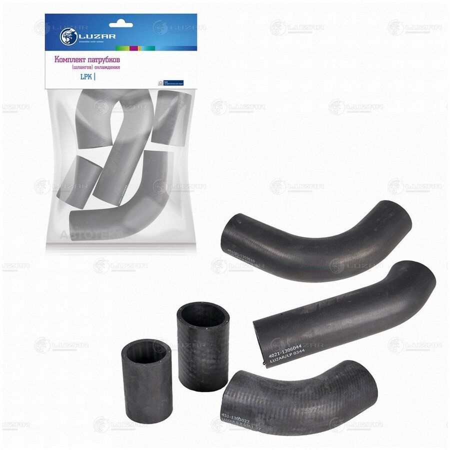 Патрубок радиатора УАЗ 3160 (100 л. с. 421 409) (EPDM кмпл. 5шт.) охл. LUZAR LPK0360