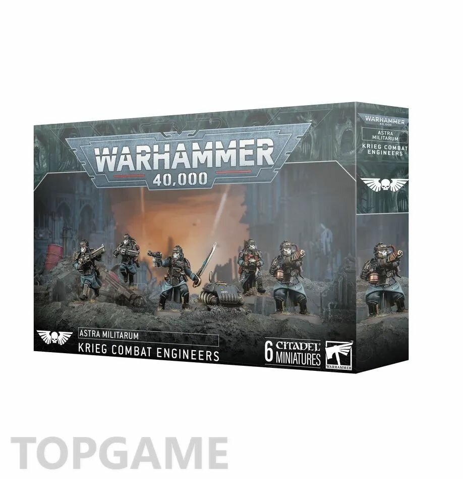 Warhammer 40,000 Astra Militarum Krieg Combat Engineers набор из 6 детализированных миниатюр для настольной игры и коллекции