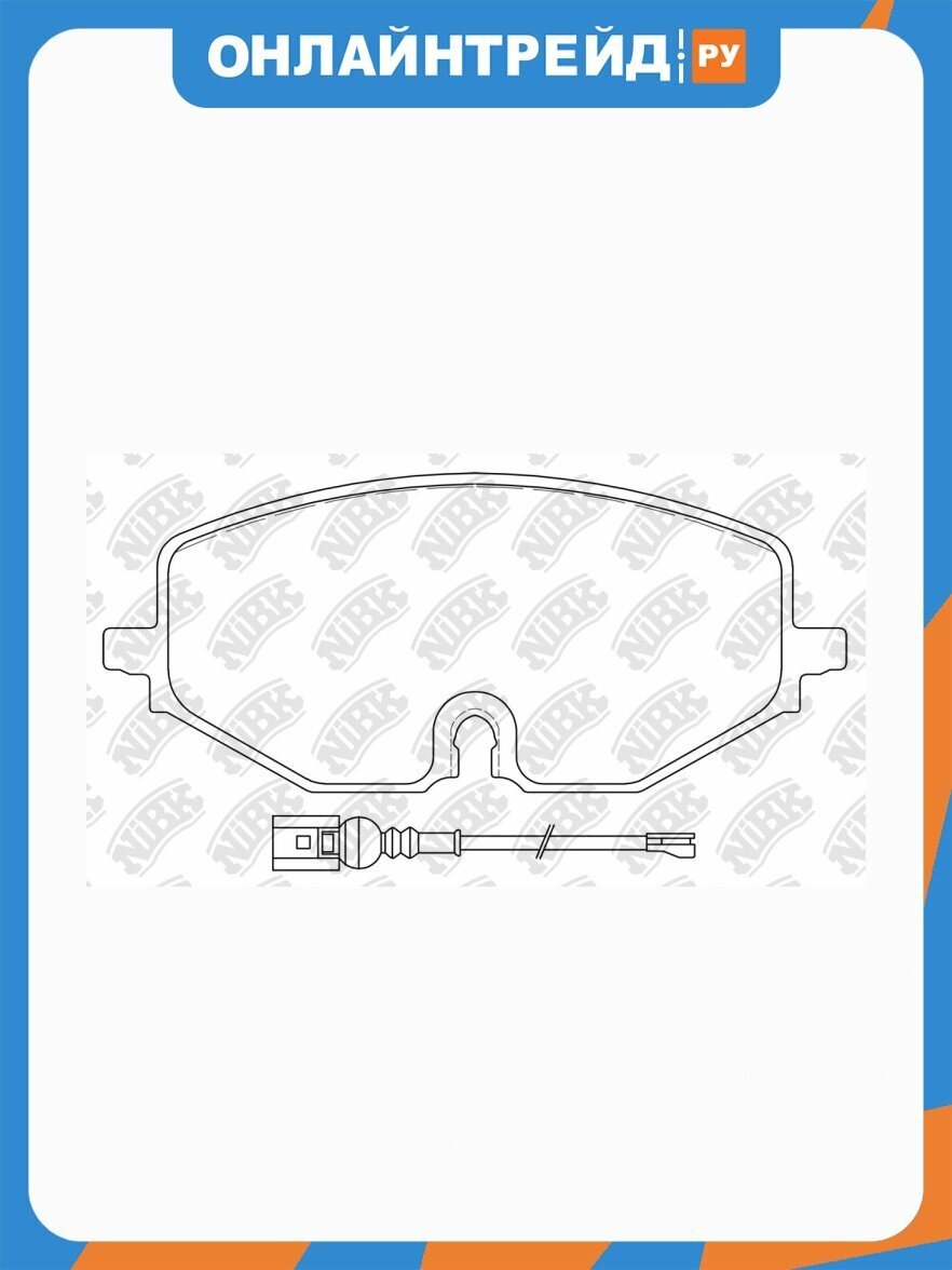 Колодки тормозные передние Nibk для SKODA Octavia (19-), 4шт, PN0968W