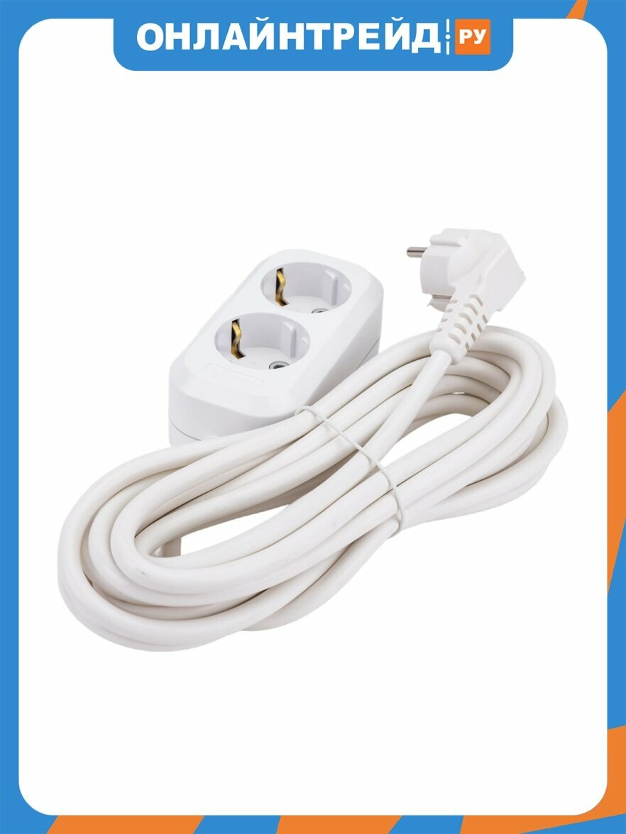 Удлинитель Universal 2х5м с заземл. IP20 Е-302А ПВС 3х1.5, 1719