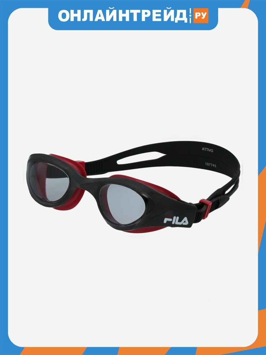 Очки для плавания Fila Attivo красный/черный, 107743FLA-HB