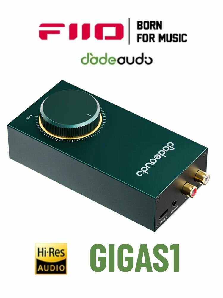 FiiO GIGAS1 Настольный усилитель мощности для наушников, мощность 4600 МВт + 4600 МВт