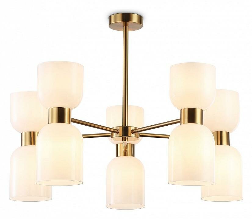 Люстра на штанге Ambrella Light LH LH56093 цвет плафона подвески Белый, цвет арматуры Латунь
