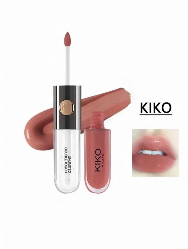 Помада-глянец двусторонняя KIKO Milano Unlimited Double Touch №103 Розовый Беж