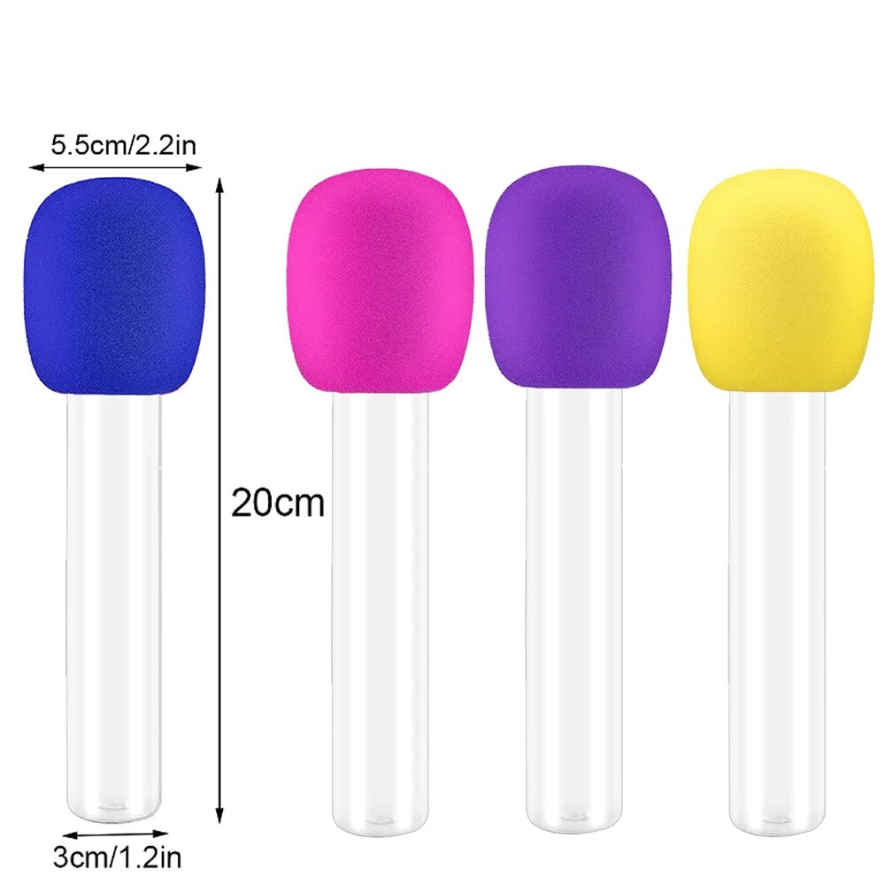 Игрушечные микрофоны-трубочки пластиковые 4/24/32 шт Фиолетовый, 4pcs, Mix