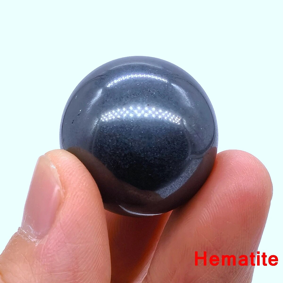 Шарик из гематита, черный, 25 мм