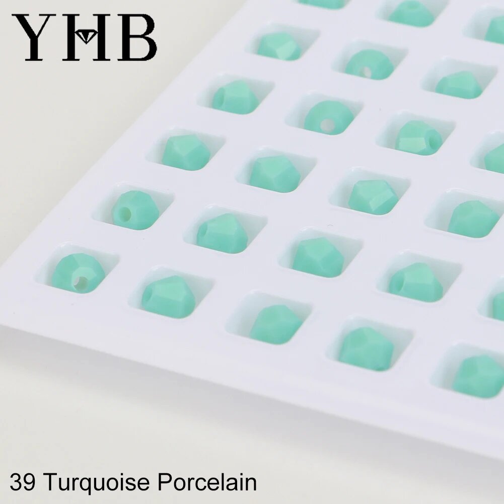 Бикони бусины YHB Turquoise Porcelain, 39 шт