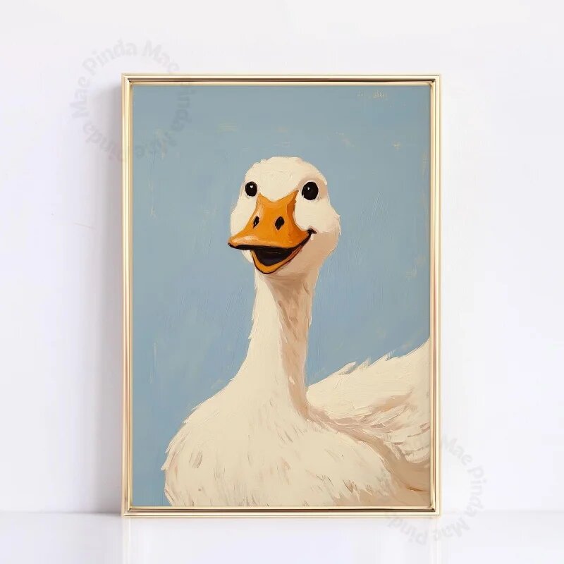 Постер с изображением утки и гуся, современный стиль ZLH10365, 50x75cm Unframed