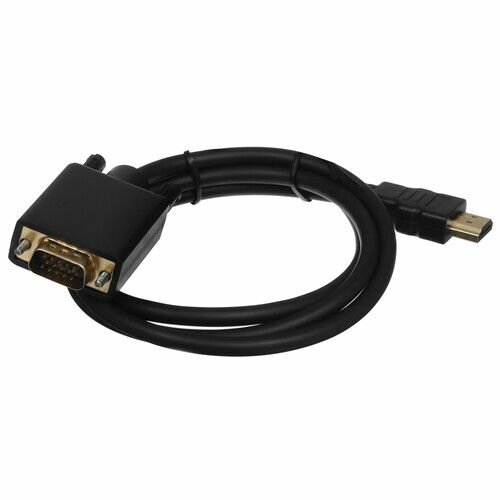 Кабель соединительный, разъемы HDMI - VGA , длина 1 м, цвет- черный, надежный
