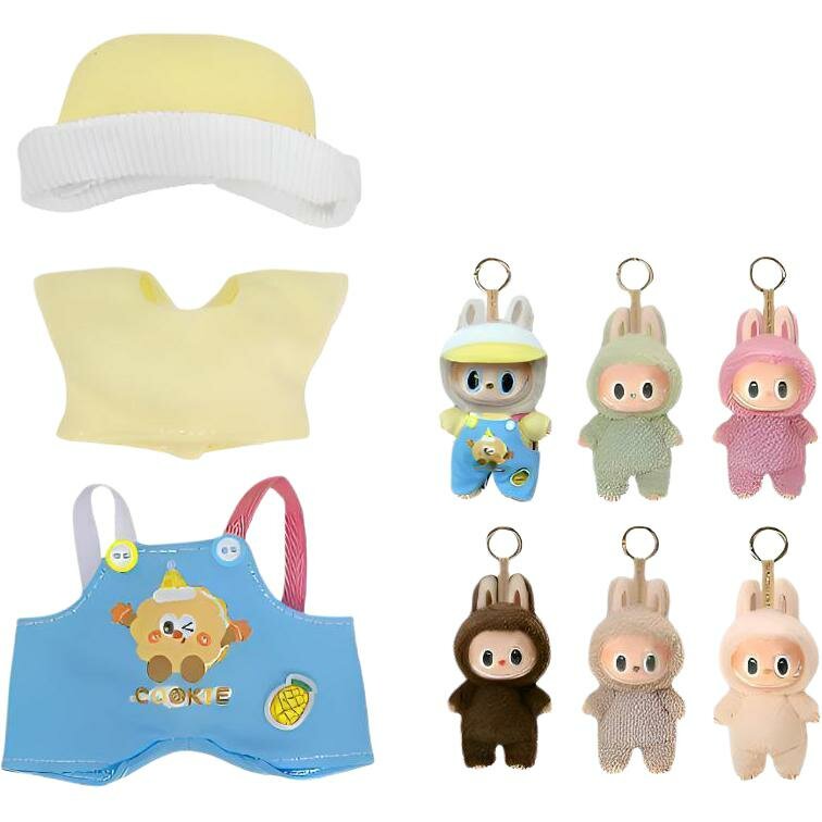 Наряд для кукол унисекс GUYI Labubu, совместимый с Pop Mart, Cookie One Bite Crunch Doll Outfits