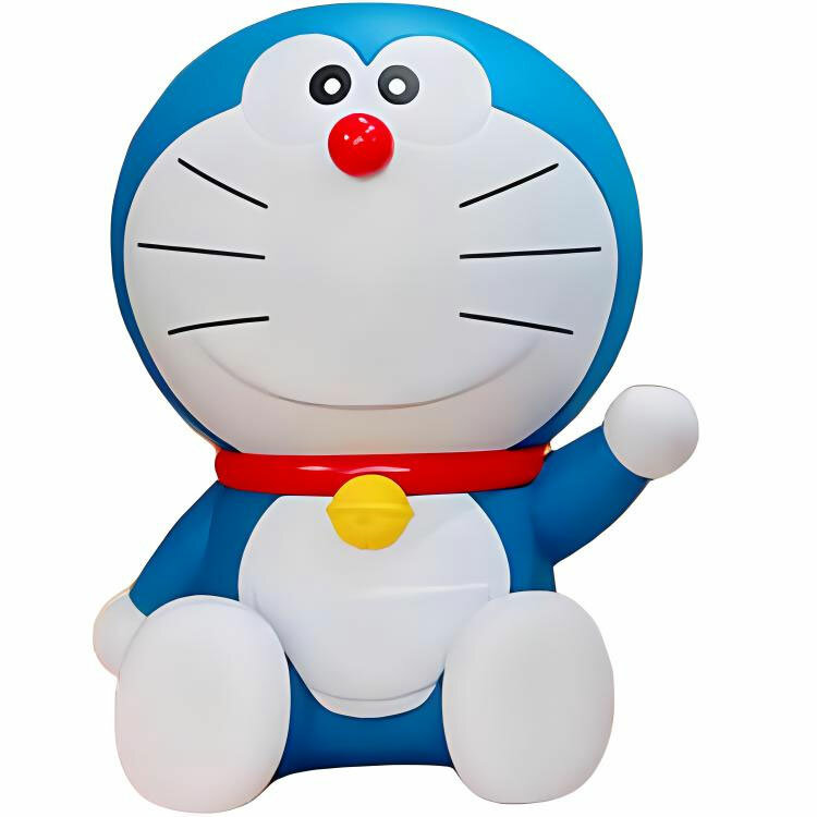 Плюшевая кукла унисекс Chaodou Bear Дораэмон H23.5*H24.5см, Joyful Doraemon Storage Jar Ornaments-Delightful Mood