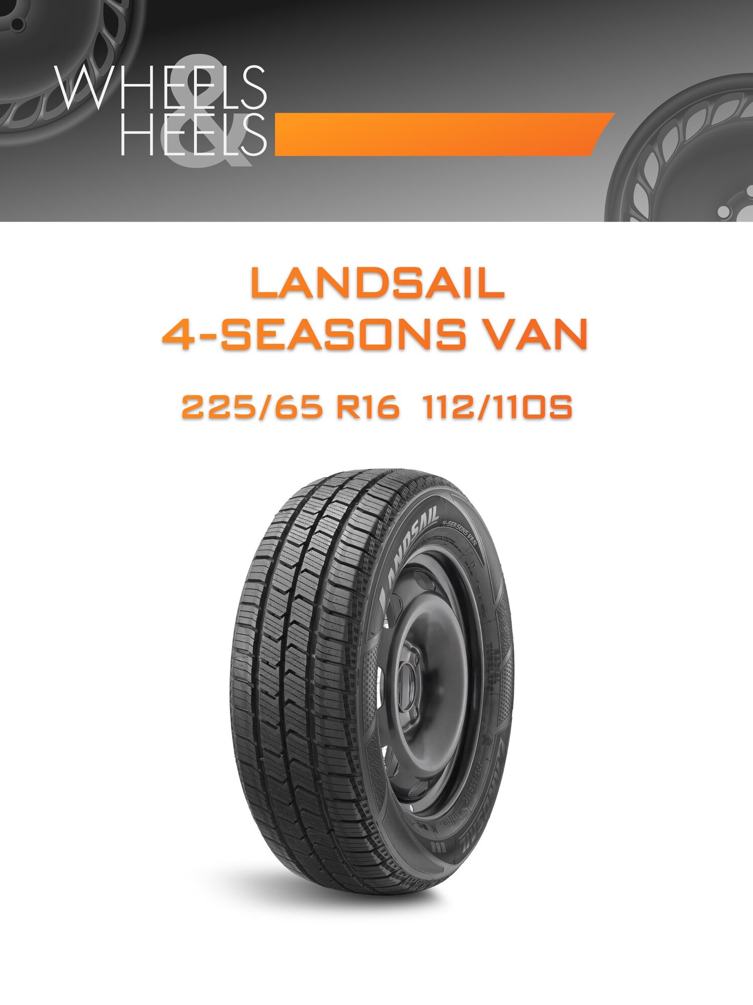 Шина автомобильная Landsail 4-SEASONS VAN 225/65 R16 112/110S SUMMER, летняя, универсальная