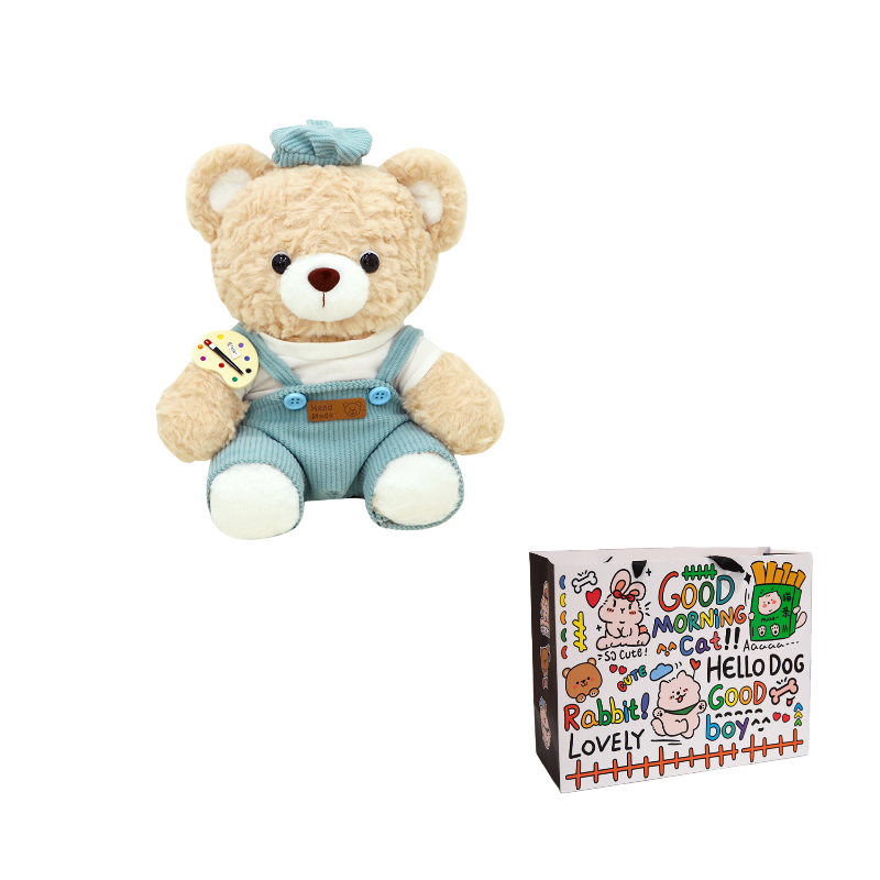 Плюшевый медведь унисекс MIANHUIYI Mocha Bear, 28CM EU
