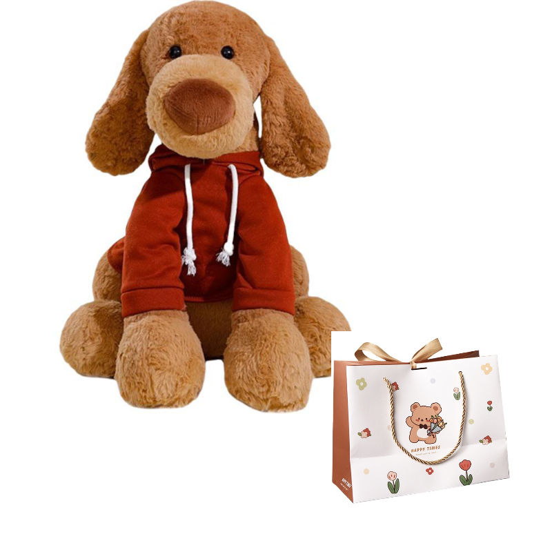 Плюшевая кукла унисекс PUDOWRABBIT Labrador Puppy Drawstring Hoodie, 23CM EU