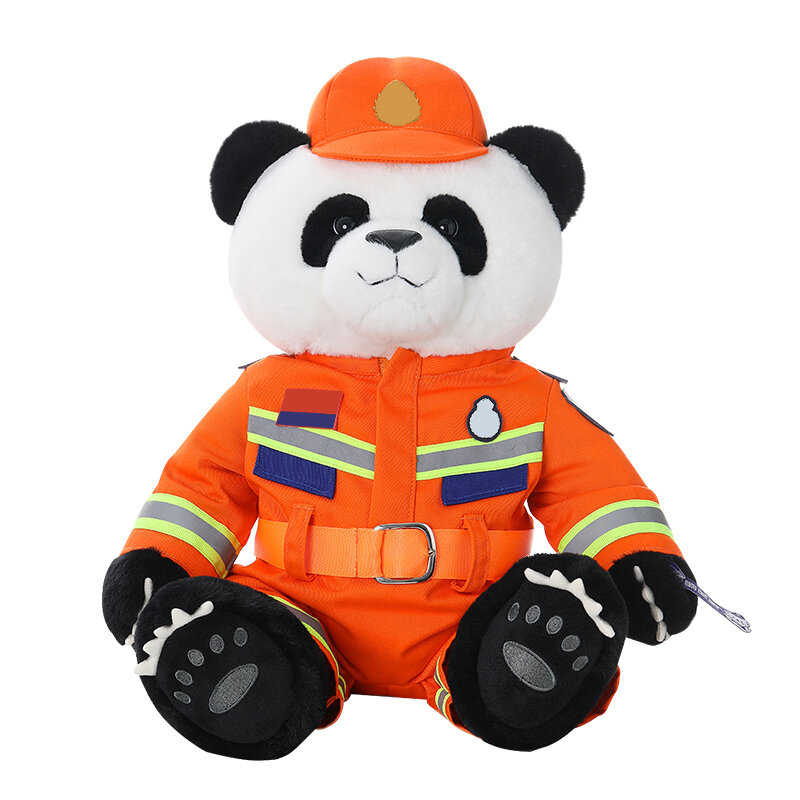 Пожарный Панда Дада плюшевая игрушка SHUSHUJIA, Dada Fire Rescue Suit (34cm)