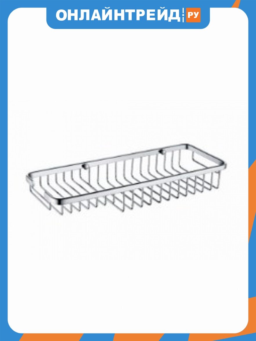 Полка настенная прямоугольная Kaiser® КАISЕR 5050 355*130*50 (30) Chrome/латунь