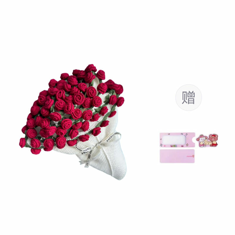 Мягкие игрушки унисекс AOLETU 1433368136, Finished Product Rose Blanket Diameter 100CM (Approx. 60 Roses)+Puppy Drawer Greeting Card