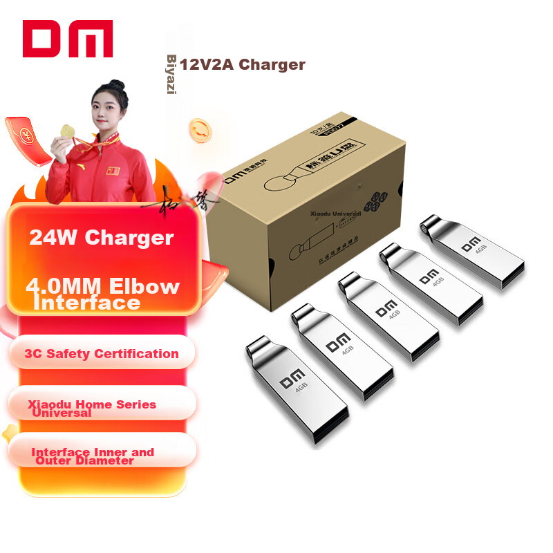 DM Daimai 4GB USB2.0 флеш-накопитель с ветряной колокольчиковой этикеткой 10 шт в коробке для аукционов Версия：Этикетка