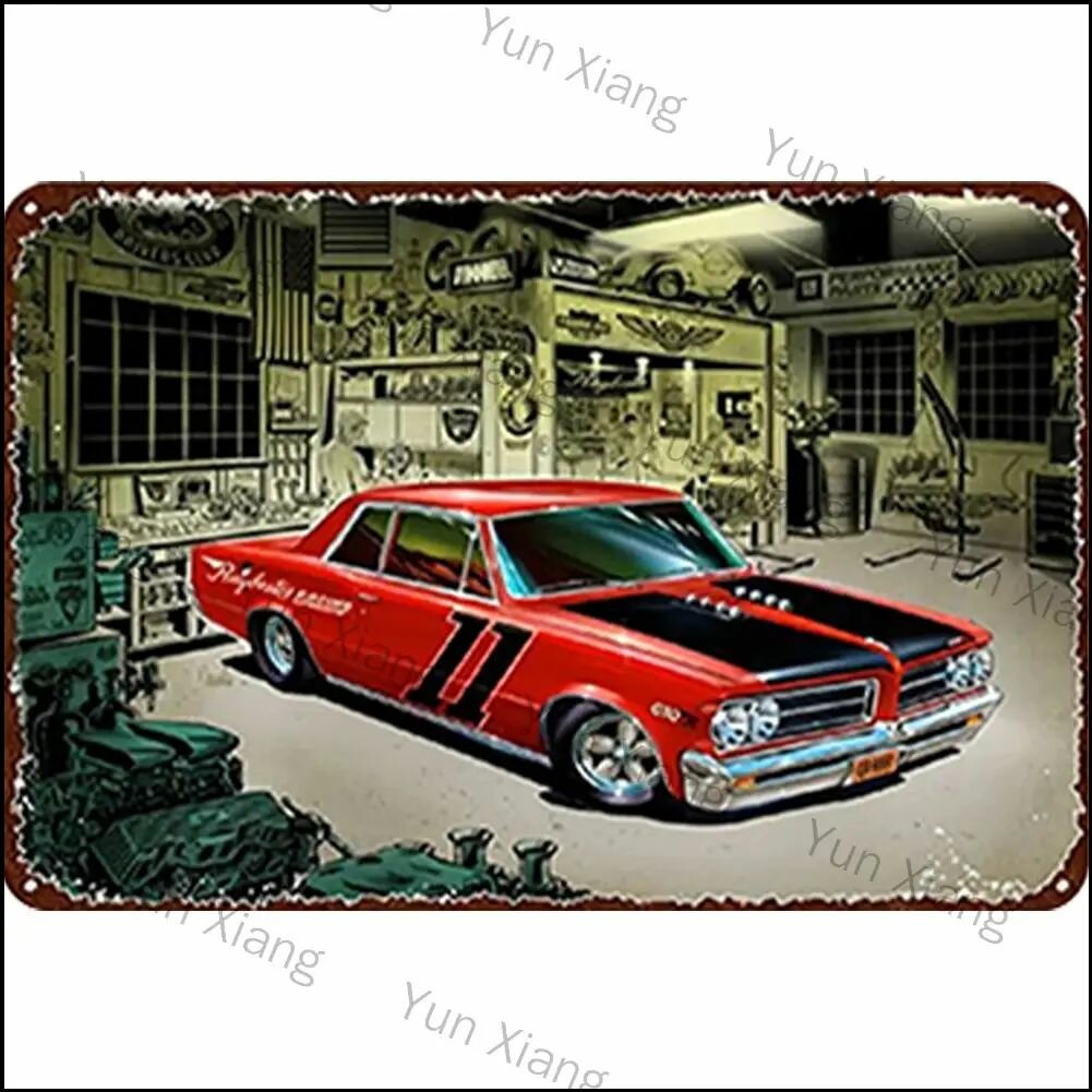 Металлическая картина 40 30 см, Pontiac GTO
