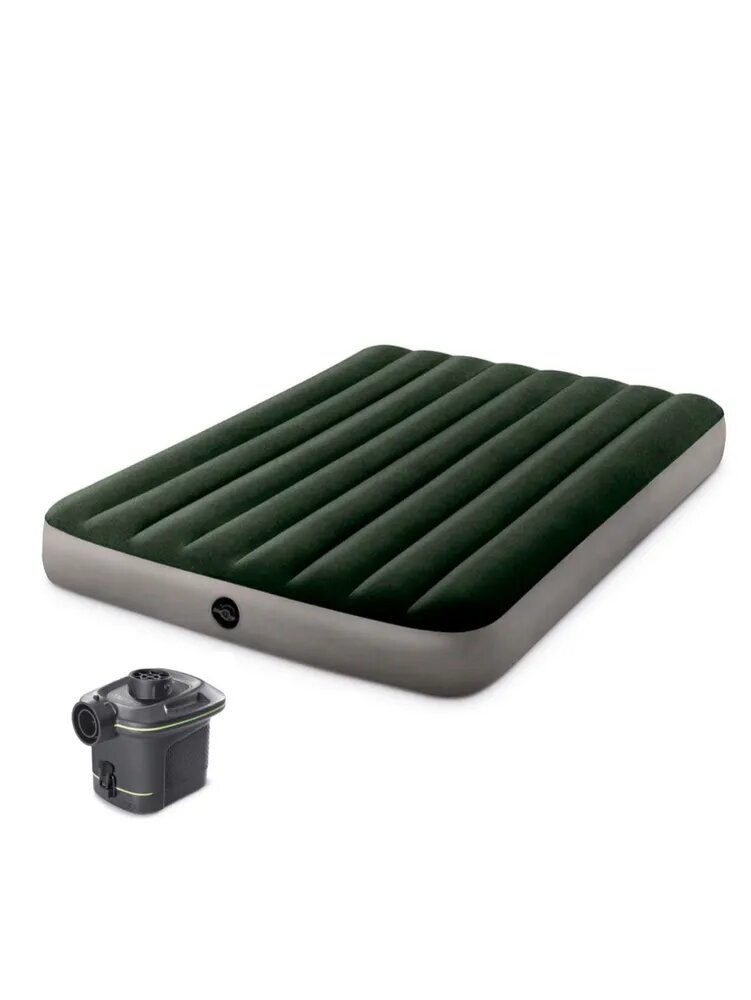 Intex Матрас надувной 137х191 см, с насосом в комплекте Classic Downy Airbed Dura-Beam, 64778