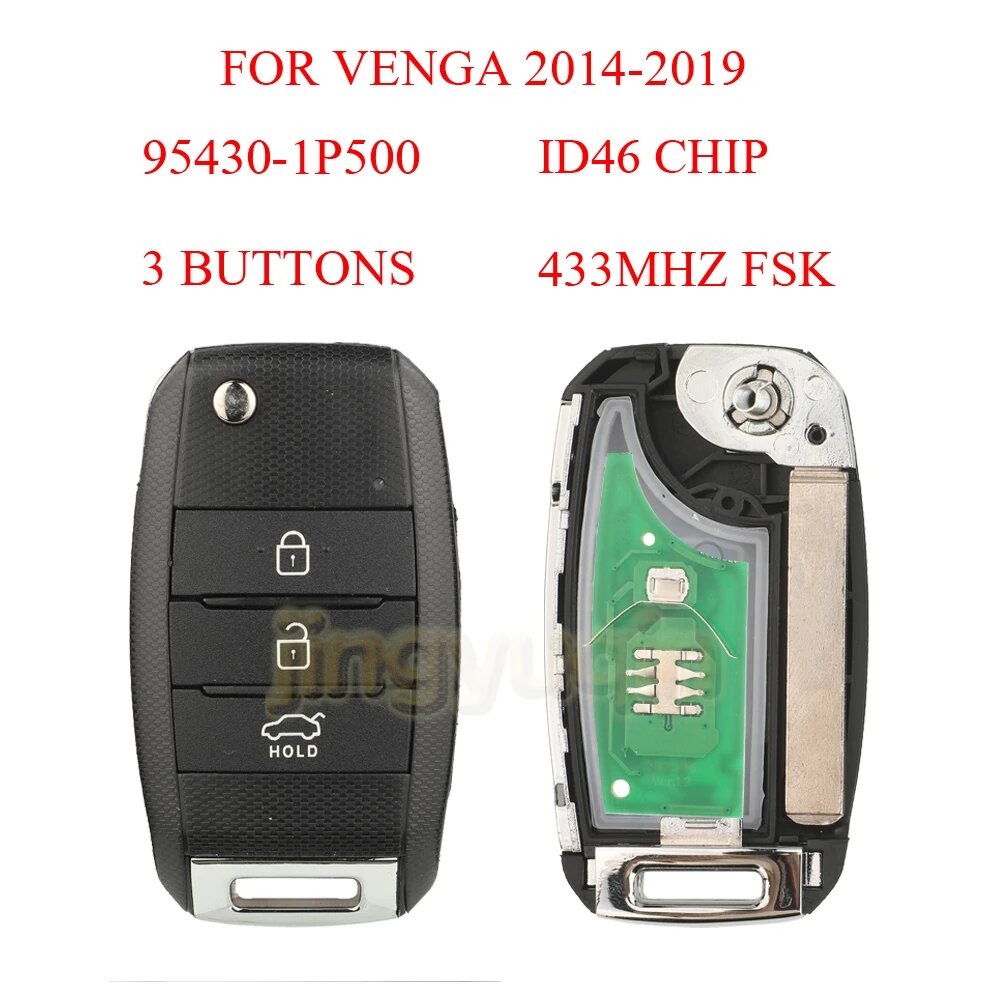 Jingyuqin 3 кнопки ID46 ЧИП 95430-1P500 RKE-4F13 дистанционный автомобильный брелок 433 МГц embryo