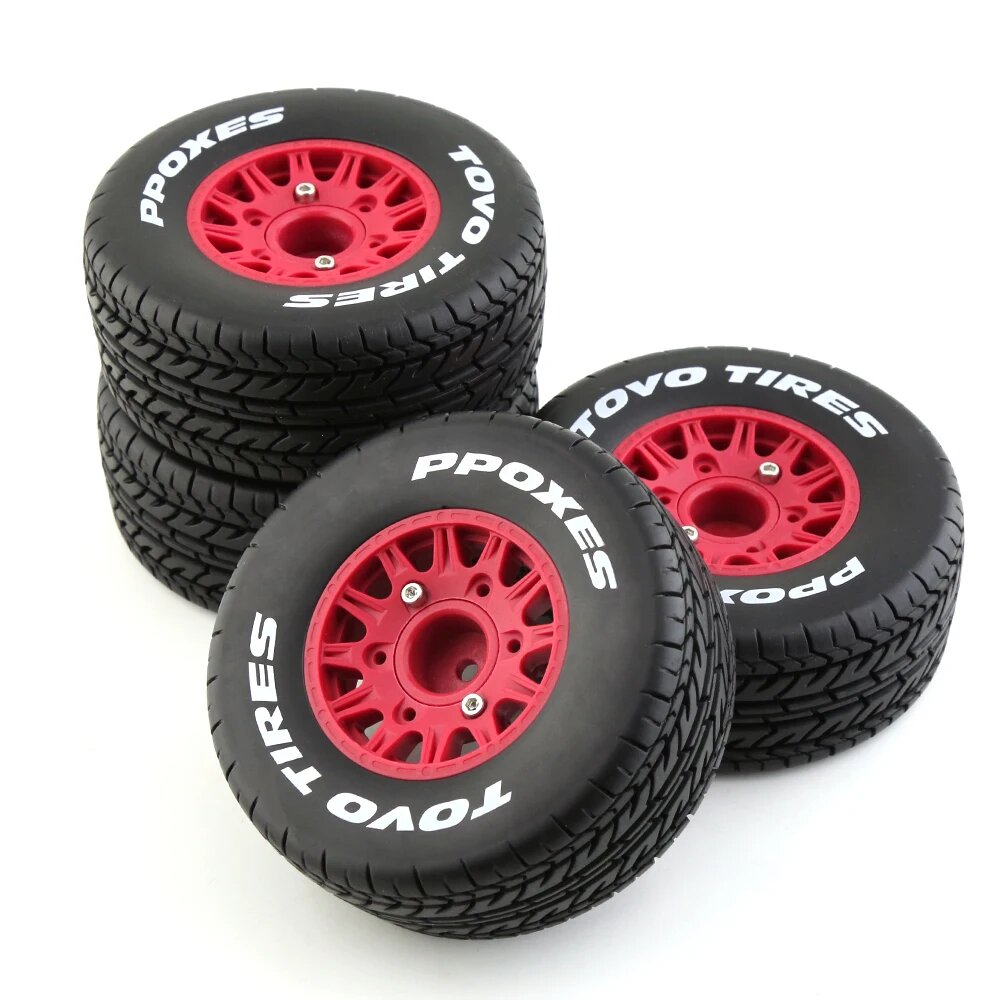Комплект колёс TOVO Tires 113 мм, красный, 4шт