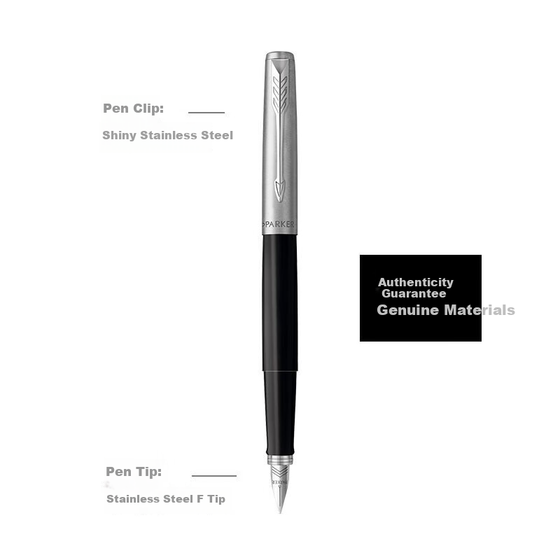 Ручка Parker с чернилами для каллиграфии - Подарок с гравировкой на день рождения, классический чёрный цвет