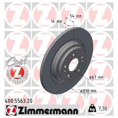 Диск тормозной Zimmermann 400556320