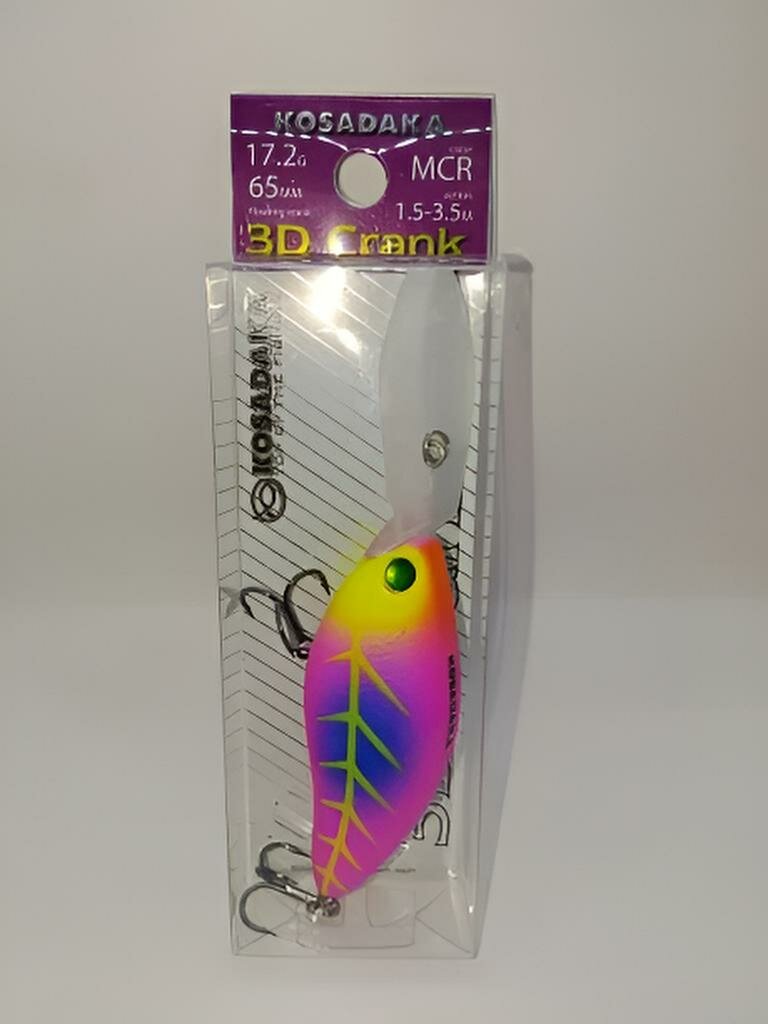 Воблер крэнк Kosadaka 3D CRANK 65мм, 17.2г, заглубление 1.5-3.5м