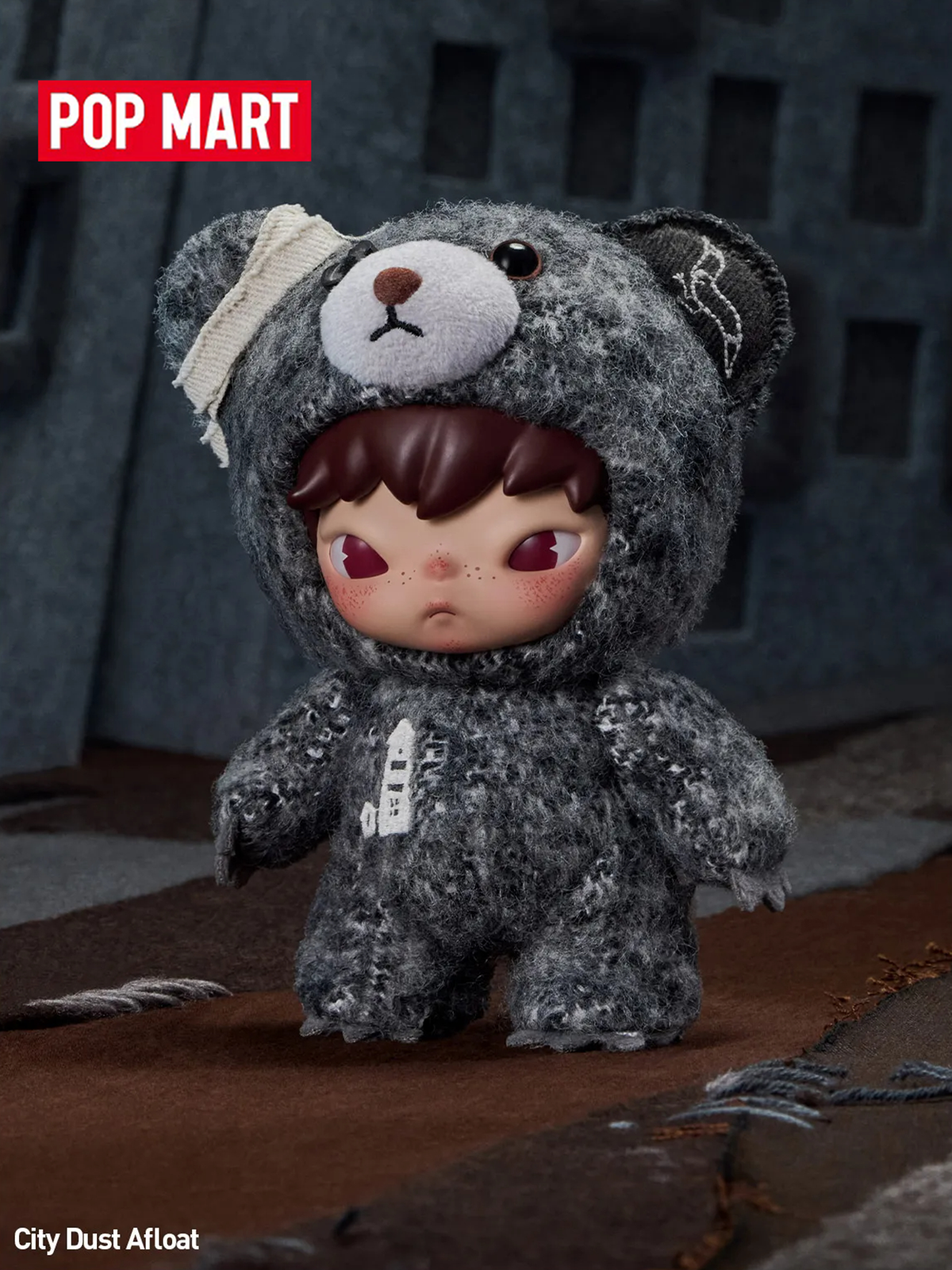 Коллекционная Слепая коробка POP MART Hirono Road Journal Series Plush Doll Pendant-City Dust Afloat