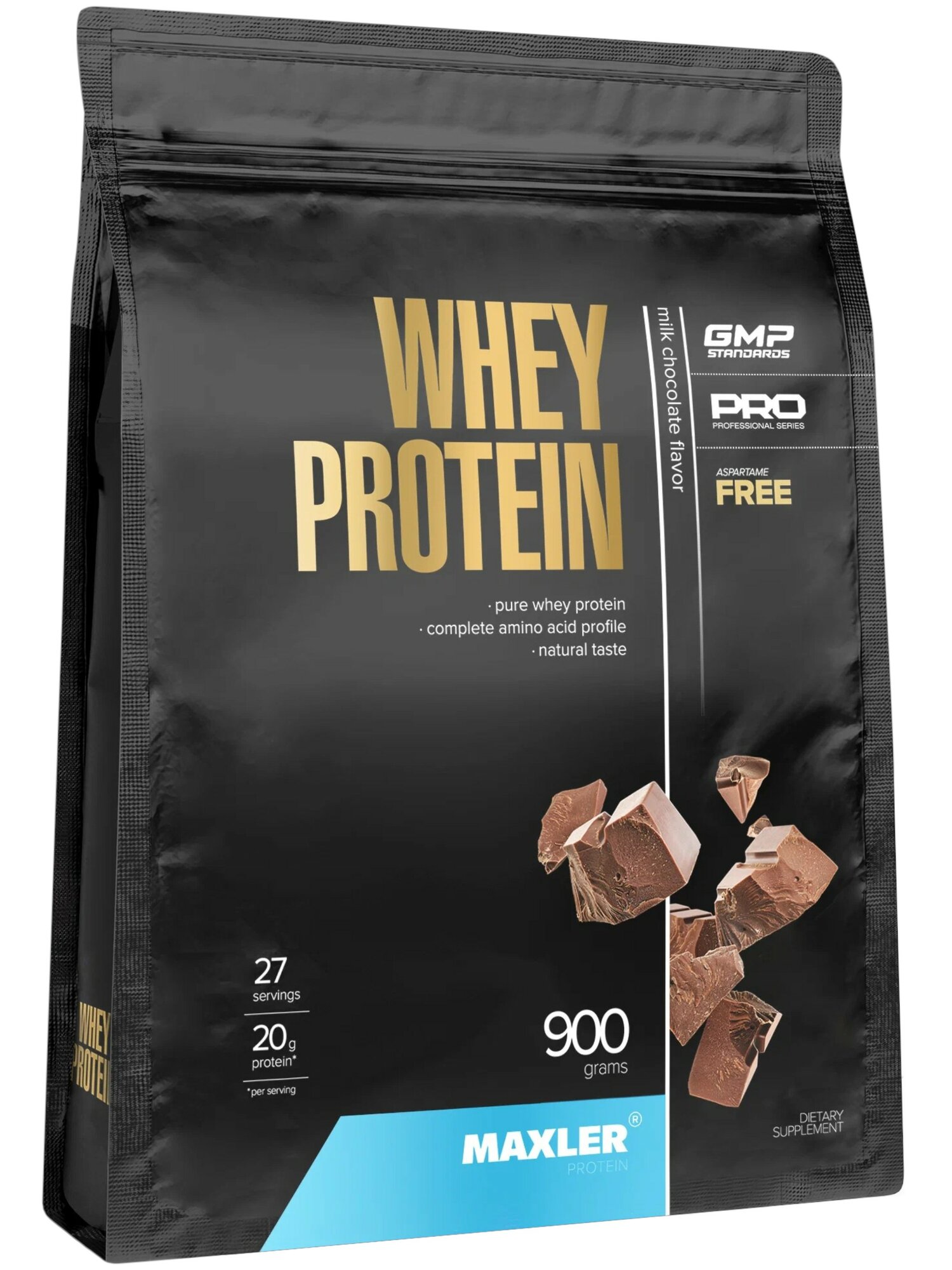 Сывороточный протеин MAXLER (USA) Whey Protein 900 г, Молочный шоколад