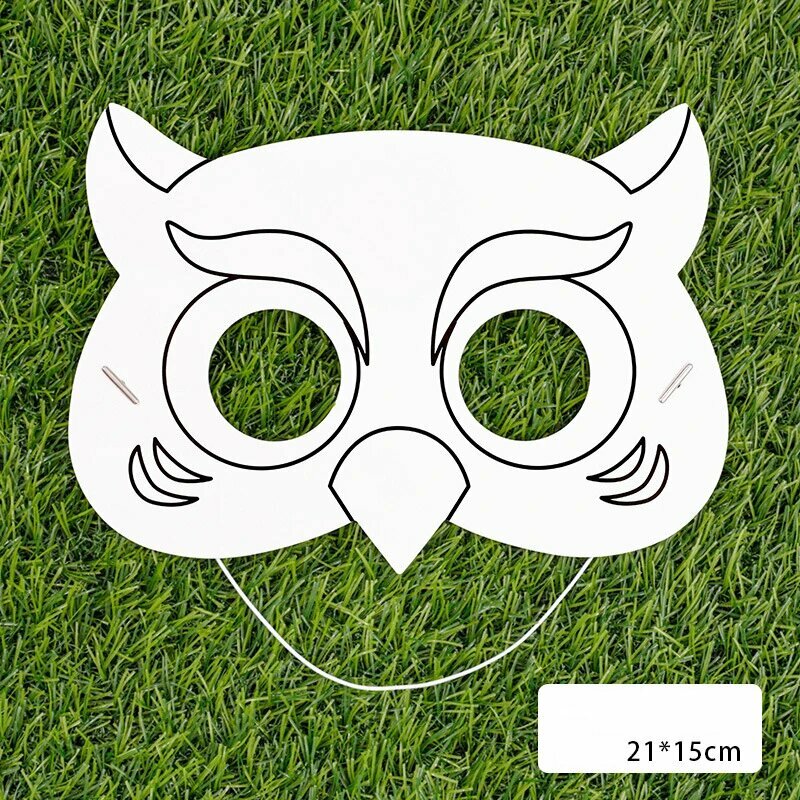 Набор из 20 детских масок для рисования Зеленый, 50pcs, owl