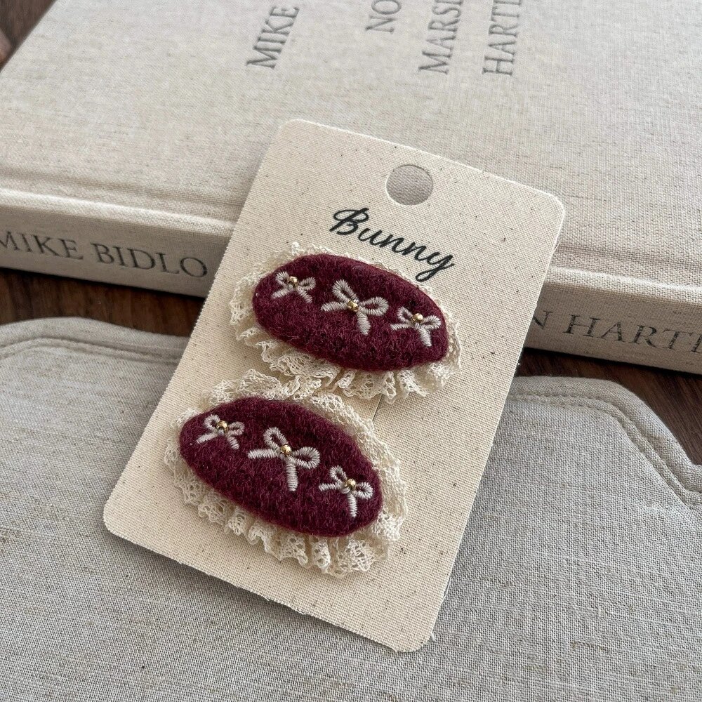 Заколки для волос Inforest детские милые 2 штуки wine hair clip
