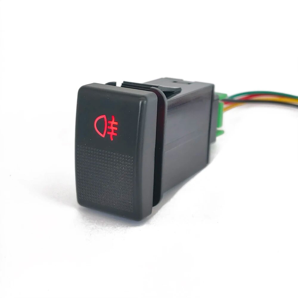 Кнопка переключатель DC 12V с LED (красный, Rear Fog Light)