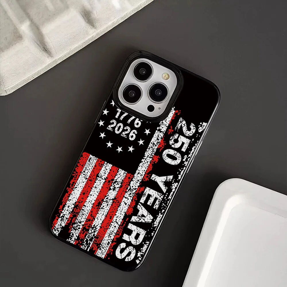 Чехол для телефона с американским флагом для iPhone 17/16/15/14/13/12/11/ProMax/Pro/16ProMax – подарок для друга, эстетичный чехол для телефона