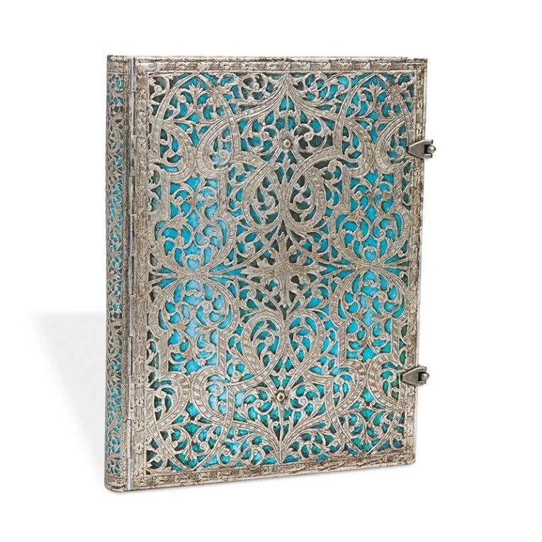 Блокнот Paperblanks Silver Filigree Maya Blue Ultra Larg