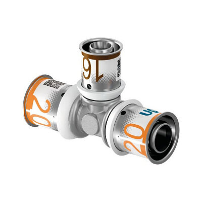 Тройник-пресс 20х16х20, S-PRESS PLUS, Uponor MLC 1022724