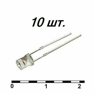 10шт 3x3 зеленый 30mcd 2,1v светодиод