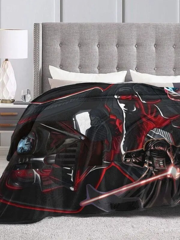 MXEB Плед с фотопринтом Star Wars Пледы Звёздные войны , Фланель, 100 см х 75 см