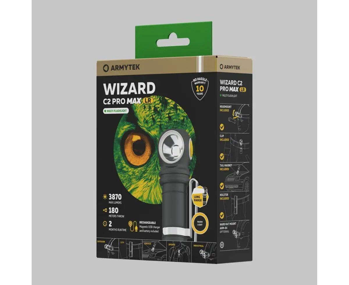 Многофункциональный налобный фонарь Armytek Wizard C2 Pro MAX LR
