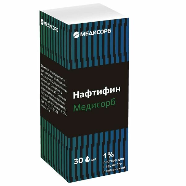 Нафтифин Медисорб раствор для наружного применения 1% 30мл