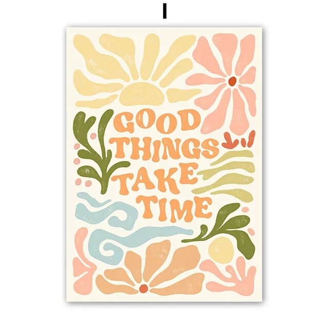 Картина на стену "Good Things Take Time", 50x70см, CJ54701