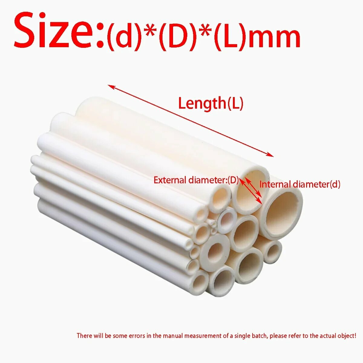 Керамическая трубка из оксида алюминия 99% 6mmX8mmX100mm1PCS