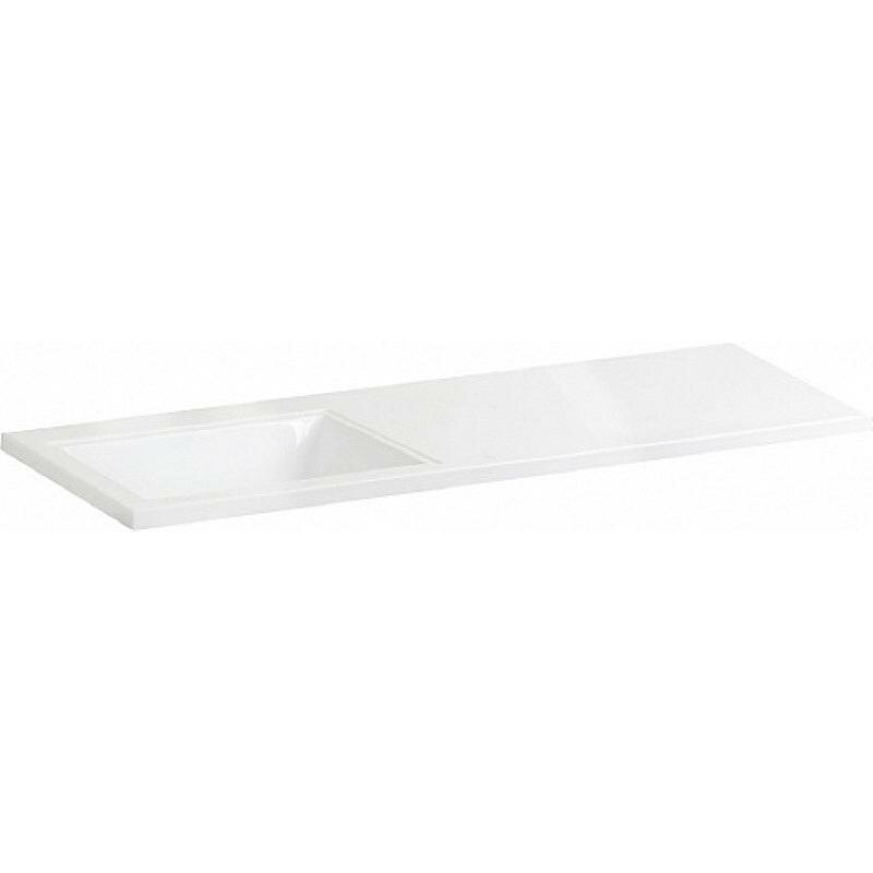 Раковина BelBagno 120 L BB1200 480-LV-MR-L Белая, искусственный камень, полувстраиваемая