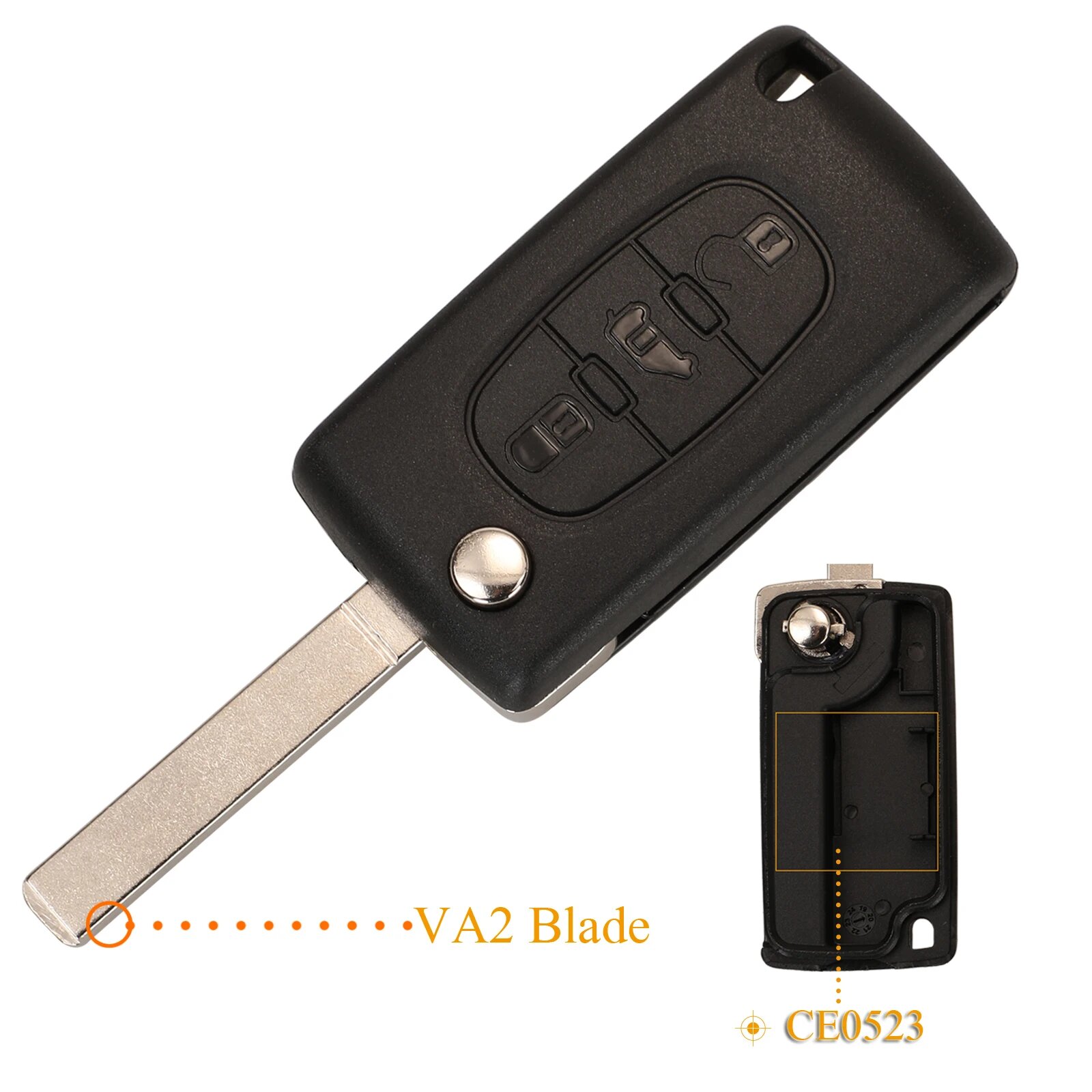 Ключ VA2 Blade Ce0523 для Peugeot Citroen 3 кнопки